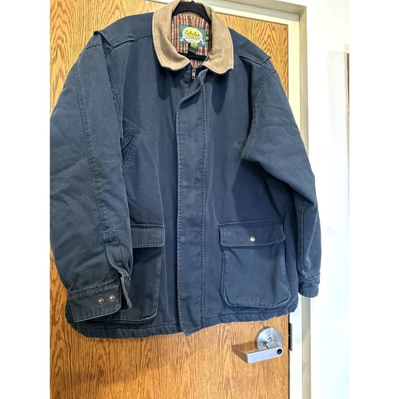 Cabela's | Jackets & Coats | Vtg Navy Cabelas Mens 2xlt Blanket Lined Canvas Chore Jacket ...